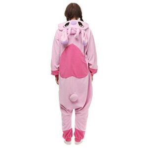 Superband Kigurumi Pink Stitch Costume Onesie Halloween Pajamas,M