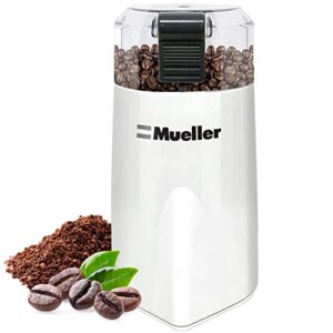 mueller austria hypergrind precision electric spice/coffee grinder mill with large grinding capacity and hd motor also for spices, herbs, nuts, grains, white