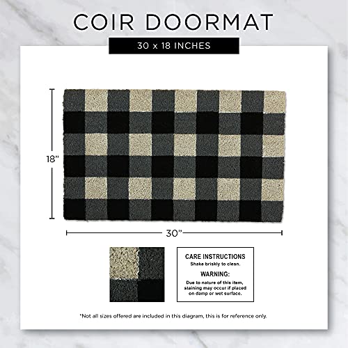 DII Natural Coir Outdoor Doormat, Fall & Thanksgiving Seasonal Mat, 17x29", Give Thanks Pumpkin