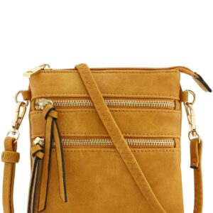 Isabelle Functional Multi Pocket Crossbody Bag (Mustard)