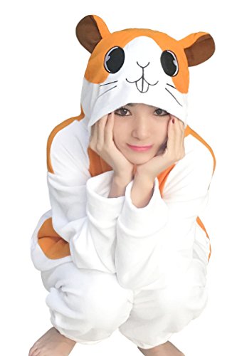 dressfan Animal Cosplay Costume Hamster Pajamas Women Girls Size XS Orange