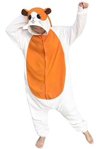 dressfan Animal Cosplay Costume Hamster Pajamas Women Girls Size XS Orange