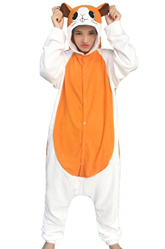 dressfan Animal Cosplay Costume Hamster Pajamas Women Girls Size XS Orange