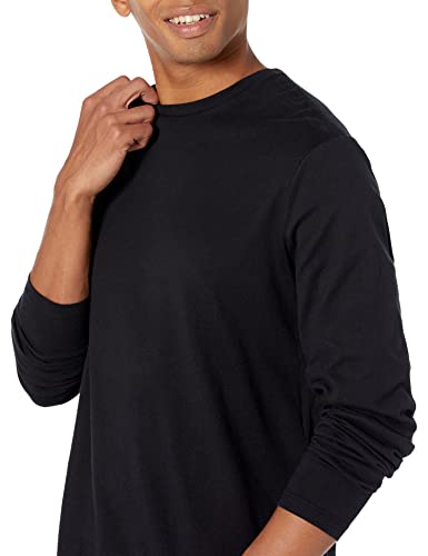 Amazon Essentials Men's Slim-Fit Long-Sleeve T-Shirt, Black, X-Large