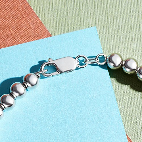 Ross-Simons Italian 6mm Sterling Silver Bead Bracelet. 7.5 inches