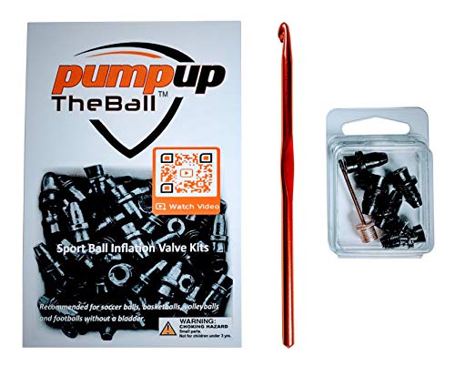 pumpuptheball Sport Ball Inflation Valve Kit (5 Replacement Valves) for Basketball, Soccer, Volleyball and Football