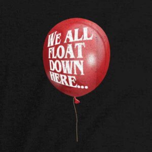 Pop Threads We All Float Down Here Balloon Halloween Horror Long Sleeve Tee T-Shirt Black M