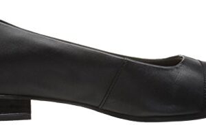 Clarks womens Juliet Monte Pump, Black Leather/Synthetic, 8.5 Wide US