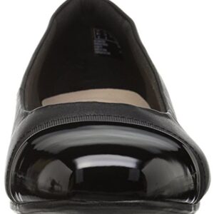 Clarks womens Juliet Monte Pump, Black Leather/Synthetic, 8.5 Wide US