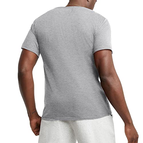 Champion Men's Classic Jersey T-Shirt, Oxford Grey Script, X-Large