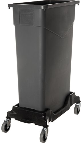 Carlisle FoodService Products TrimLine Plastic Dolly, 15-23 Gallons, Black