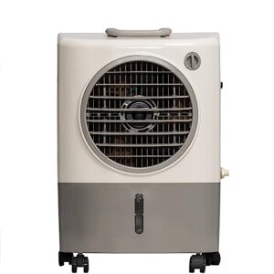 Hessaire MC18M Portable Evaporative Cooling Fan, Indoor/Outdoor Low Humidity Environments, 1300 CFM, 500 sq. ft., 2-Speed Fan, 53.4 dB, White