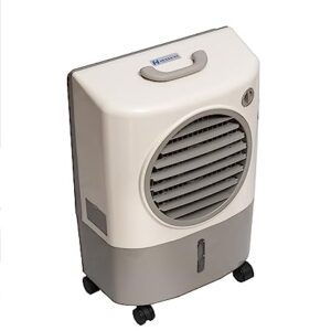 Hessaire MC18M Portable Evaporative Cooling Fan, Indoor/Outdoor Low Humidity Environments, 1300 CFM, 500 sq. ft., 2-Speed Fan, 53.4 dB, White