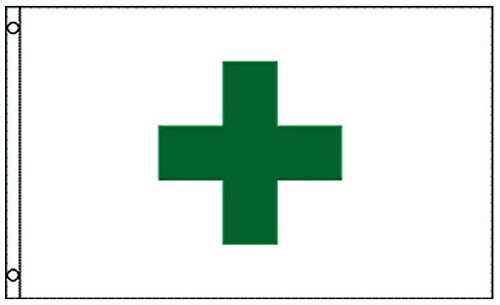 3x5 Green Cross Medical Marijuana Dispensary Flag Business Banner Sign Vivid Color and UV Fade Resistant Canvas Header and Double Stitched polyester materia