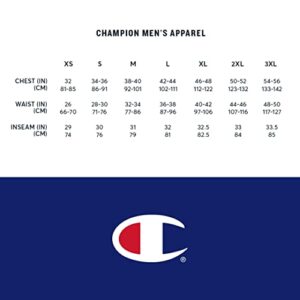 Champion Long Sleeve, Classic T-Shirt for Men (Reg. or Big & Tall), White Script, Medium