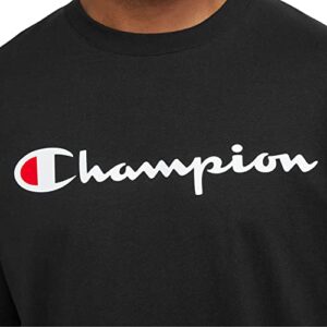 Champion mens Classic T-shirt, Classic Script T Shirt, Black-y06794, XX-Large US