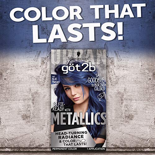 Schwarzkopf Got2b Metallics Permanent Hair Color, M67 Blue Mercury