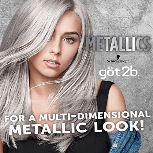 Schwarzkopf Got2b Metallics Permanent Hair Color, M71 Metallics Silver