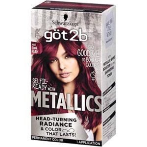 schwarzkopf got2b metallics permanent hair color, m68 dark ruby