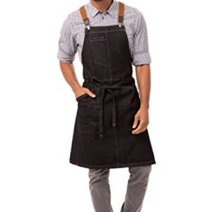 Chef Works Unisex Berkeley Bib Apron, Black, One Size