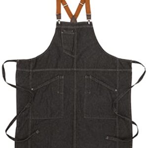 Chef Works Unisex Berkeley Bib Apron, Black, One Size