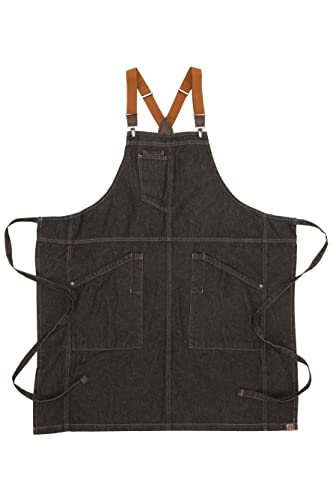 Chef Works Unisex Berkeley Bib Apron, Black, One Size