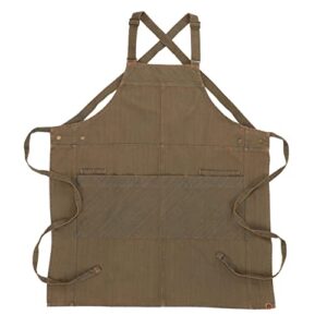 Chef Works Unisex Uptown Cross-Back Bib Apron, Blue Taupe, One Size