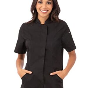 Chef Works Women's Roxby Chef Coat, Black, Large