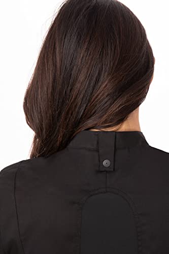 Chef Works Women's Roxby Chef Coat, Black, Large