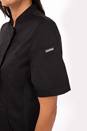 Chef Works Women's Roxby Chef Coat, Black, Large