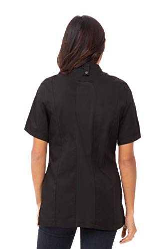 Chef Works Women's Roxby Chef Coat, Black, Large