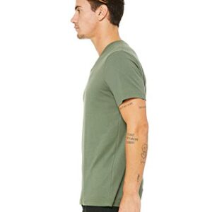 Bella Canvas Unisex Jersey Short Sleeve V-Neck Tee C3005 Military Green