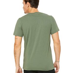 Bella Canvas Unisex Jersey Short Sleeve V-Neck Tee C3005 Military Green