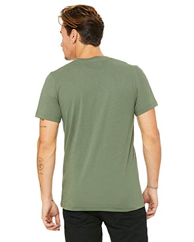 Bella Canvas Unisex Jersey Short Sleeve V-Neck Tee C3005 Military Green