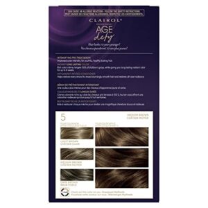 Clairol Age Defy Permanent Hair Dye, 5 Medium Brown Hair Color, Pack of 1