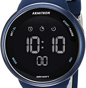 Armitron Sport Quartz Fitness Watch with Silicone Strap, Blue, 22 (Model: 40/8423NVY)