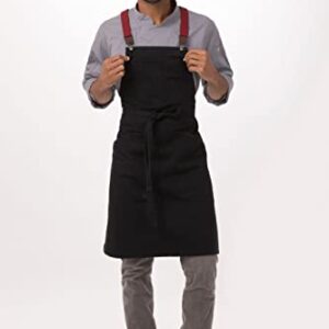 Chef Works Unisex Berkeley Apron Suspenders, Wine, One Size