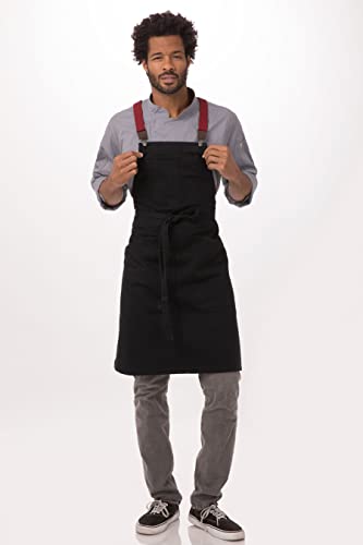 Chef Works Unisex Berkeley Apron Suspenders, Wine, One Size