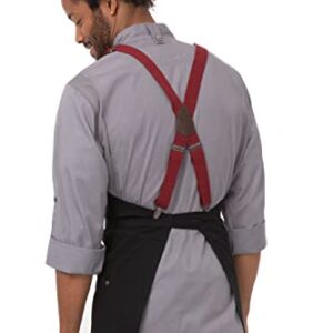 Chef Works Unisex Berkeley Apron Suspenders, Wine, One Size