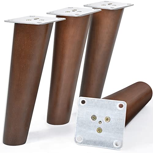 AORYVIC Angled Furniture Legs 8 inch Slanted Wood Legs for Ottoman Bench Coffee Table Pack of 4