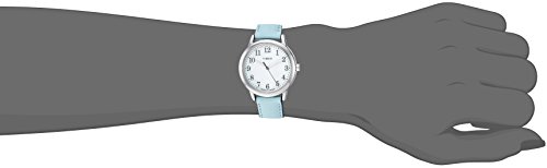 Timex Women's TW2R62900 Easy Reader 30mm Blue/Silver-Tone Leather Strap Watch