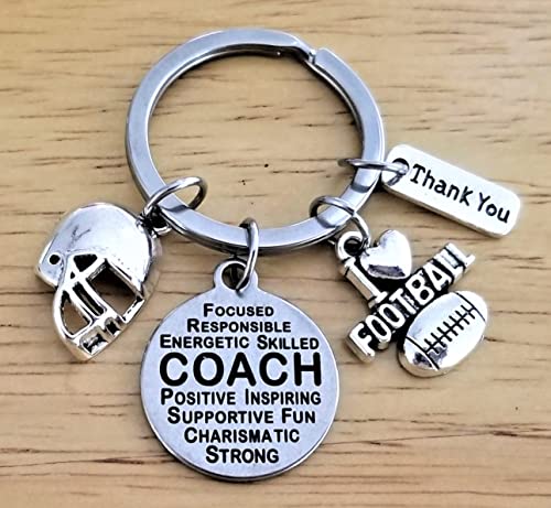 Kit's Kiss Football Coach Keychain Football Coach Gift Football Keychain Football Player Football Lover I Love Football Football Helmet Key Ring Football Gift