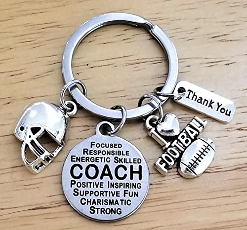 Kit's Kiss Football Coach Keychain Football Coach Gift Football Keychain Football Player Football Lover I Love Football Football Helmet Key Ring Football Gift