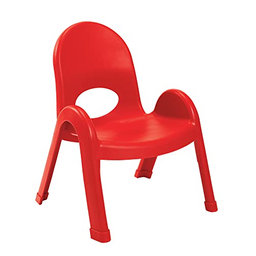 Angeles, AB7709PR, Value Stack 9"H Chair, Red, Kids School Desk Chair, Boys & Girls Flexible Seating, Kindergarten, Homeschool or Classroom Furniture