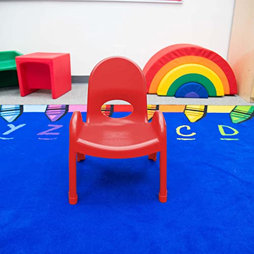 Angeles, AB7709PR, Value Stack 9"H Chair, Red, Kids School Desk Chair, Boys & Girls Flexible Seating, Kindergarten, Homeschool or Classroom Furniture