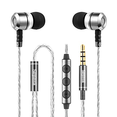 sephia Sp3060VC Earbuds Wired in Ear Headphones with Microphone Volume Control Mic Noise Isolating Earphones HD Bass Case 3.5 mm Ear Bud Plug