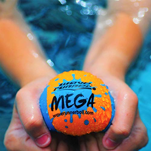 Wave Runner Soft Foam Water Skipping Ball | 2-Pack Bundle | Speed Duo Set Includes Two Water Bouncing Balls Mega Ball & Grip Ball | Great Summer Toy for Beach Swimming Pool River Lake