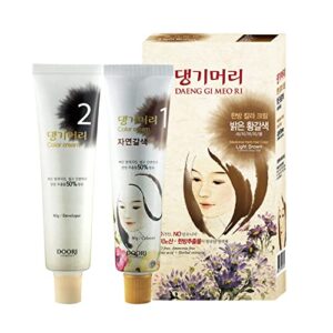 Daeng Gi Meo Ri- Medicinal Herb Hair Color Cream [Light Brown], Covering Gray Hair, Protecting Damaged Hair from Hair- Dyeing, Contains High-Keratin, 8.47 Oz