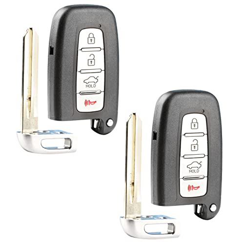 Key Fob fits Hyundai Kia Smart Keyless Entry Remote 2010 2011 2012 2013 2014 2015 (SY5HMFNA04), Set of 2