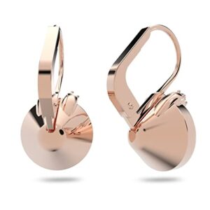 SWAROVSKI Women's Bella V Pierced Earrings, Pink, Rose-Gold Tone Plated